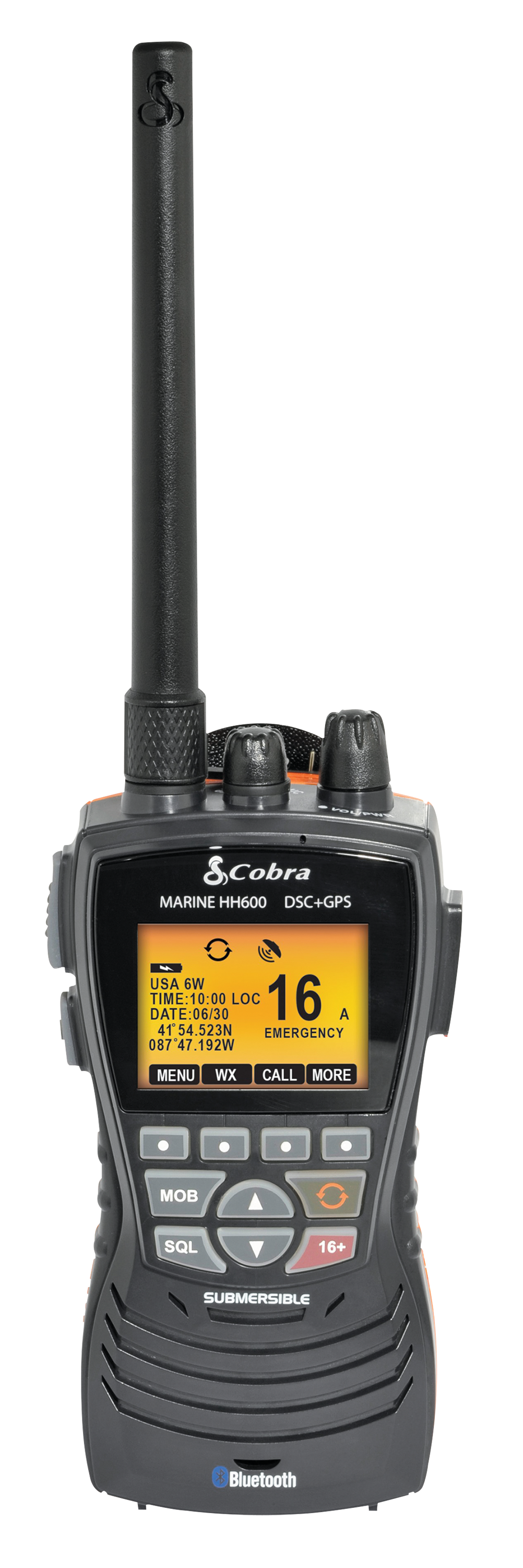 Cobra MRHH600 GPS Floating Bluetooth VHF Handheld Marine Radio | Mack's ...